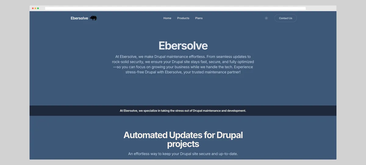 Ebersolve — Your trusted partner in Drupal maintenance and optimization.